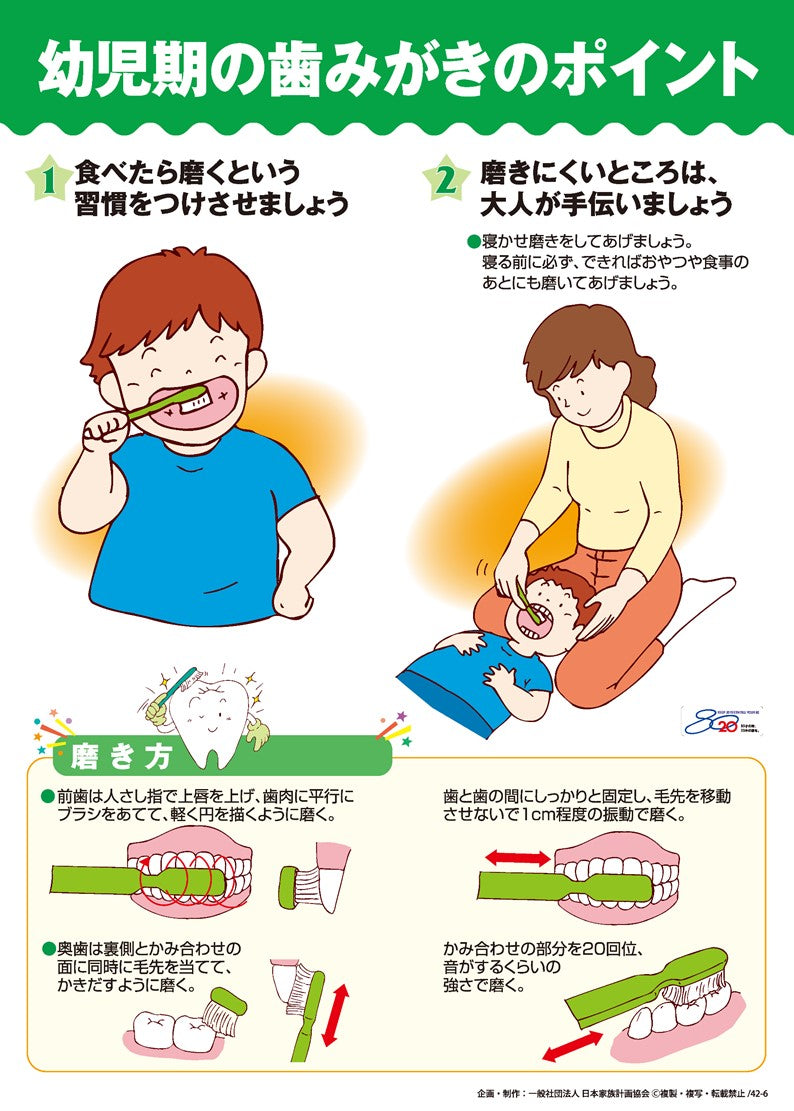 幼児期の歯みがきのポイント – JFPA®オンラインショップ