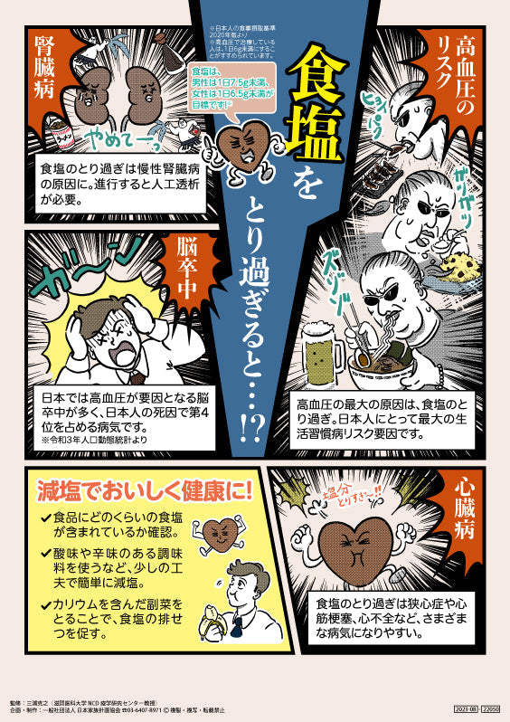食塩をとり過ぎると…！？文字少ver – JFPA®オンラインショップ