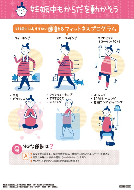 妊娠中もからだを動かそう 文字少なめver – JFPA®オンラインショップ