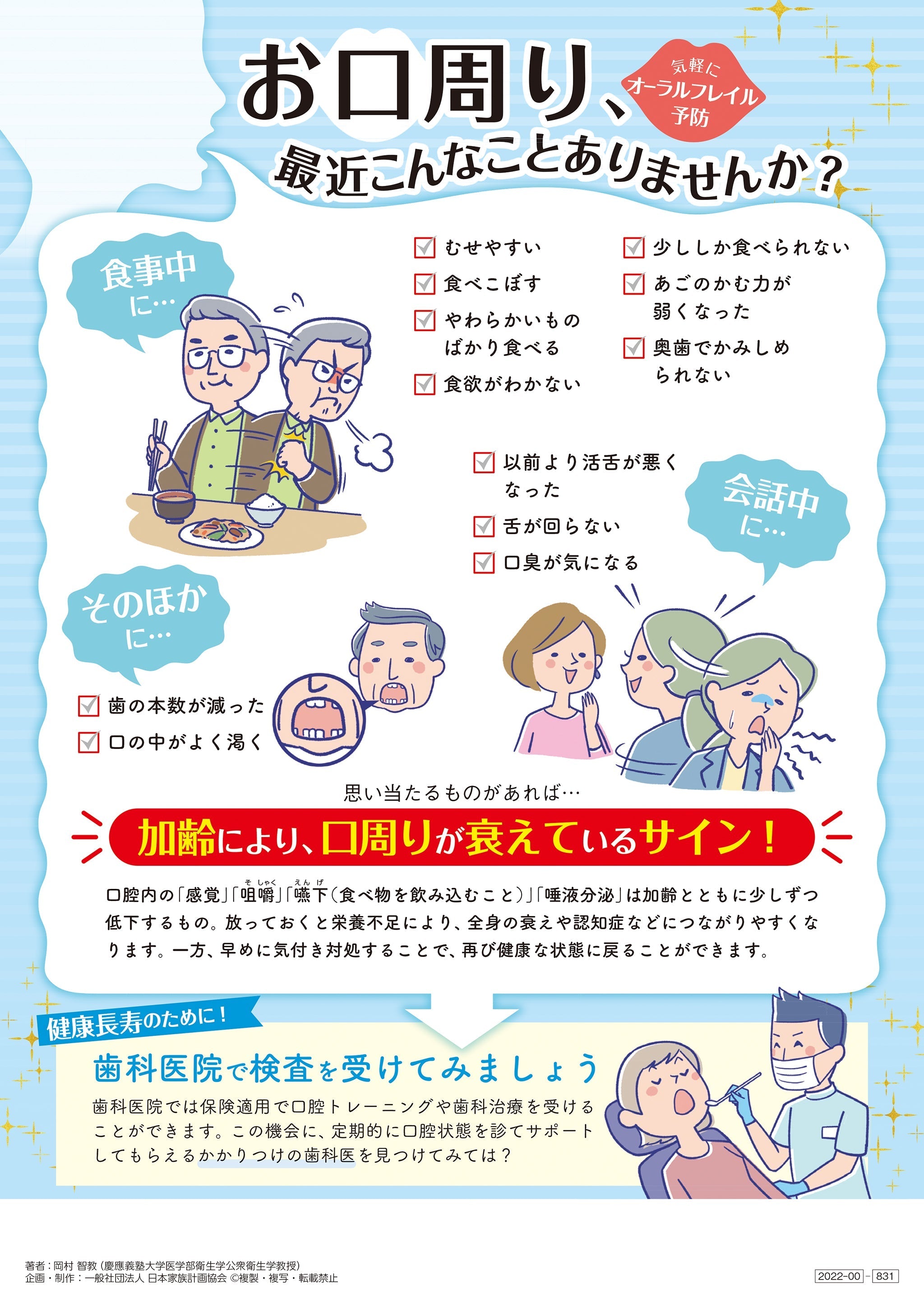 お口周り、最近こんなことありませんか？ 文字多めver – JFPA®オンラインショップ